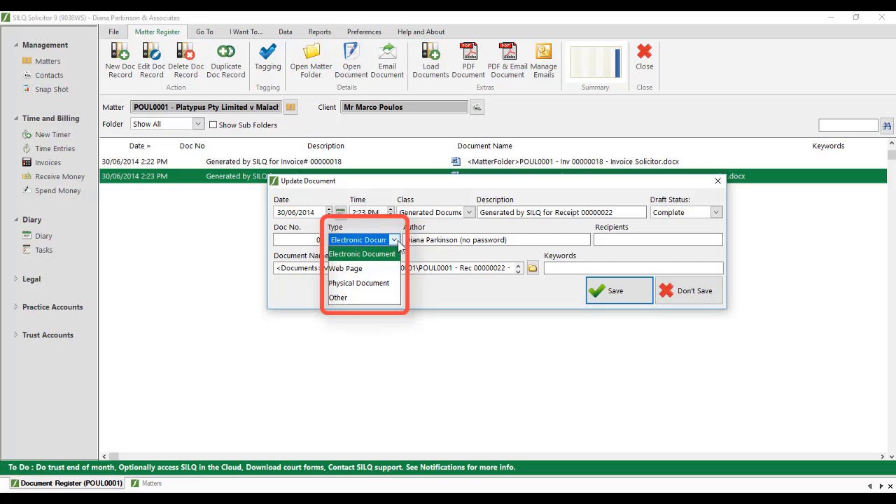 How to use the document register - YouTube