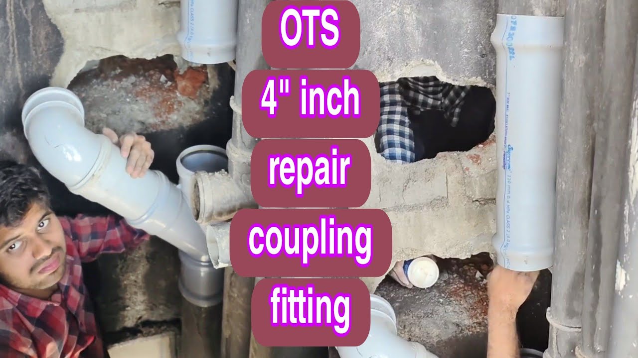 4" Inch PVC Pipe Repair Coupling Fitting Plumbing Work #plumbinghacks # ...