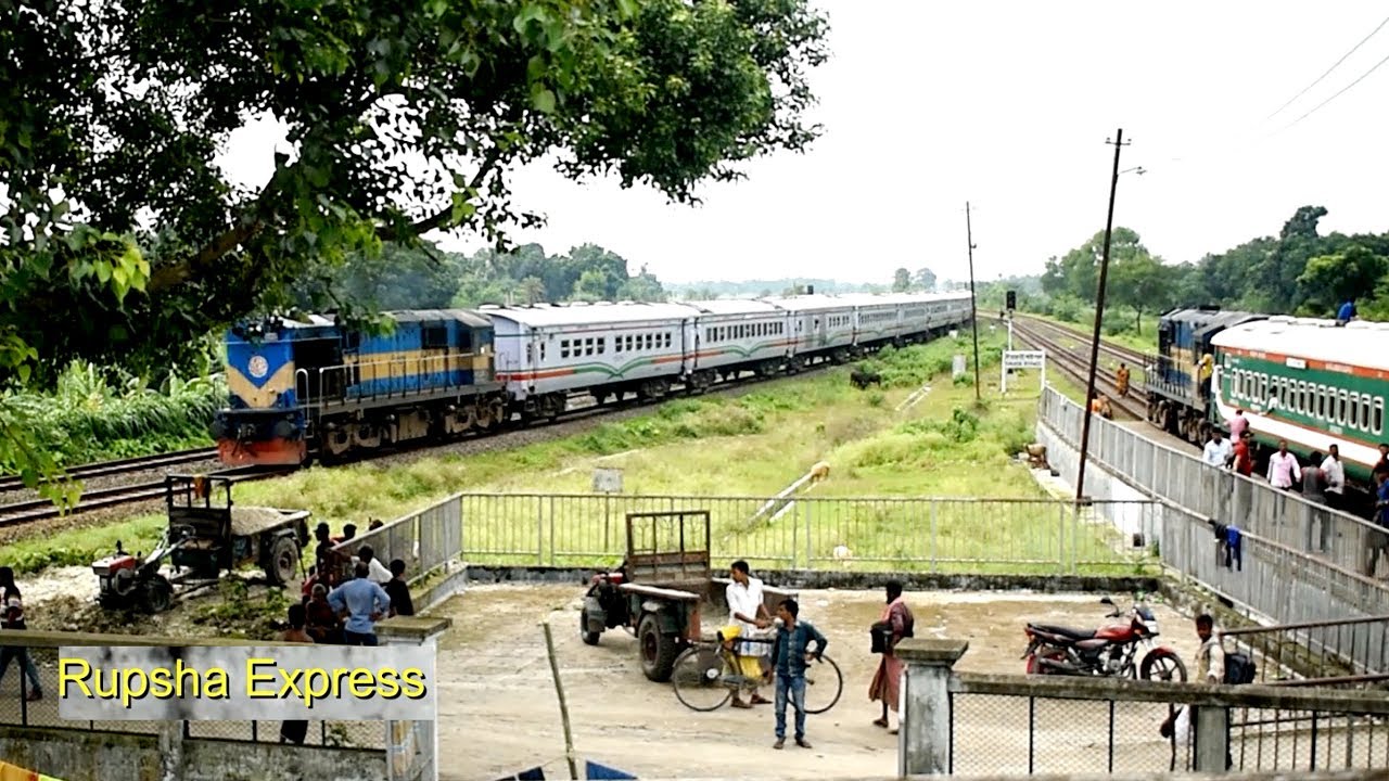 Intercity Rupsha Express Passing Ishurdi Bypass Station of Bangladesh ...