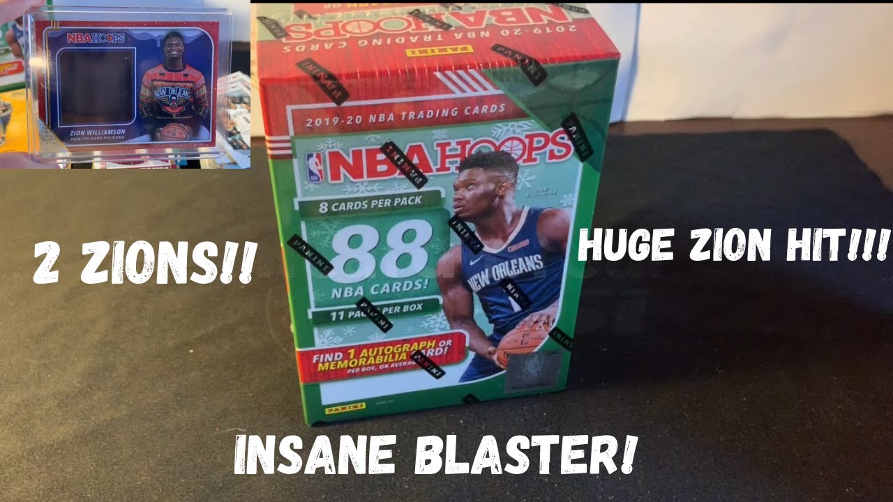 2019-2020 Panini NBA HOOPS blaster box Winter addition. HUGE ZION HIT ...