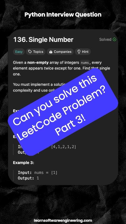 Can You Solve This Leetcode Problem Algorithm Ml Ai Python