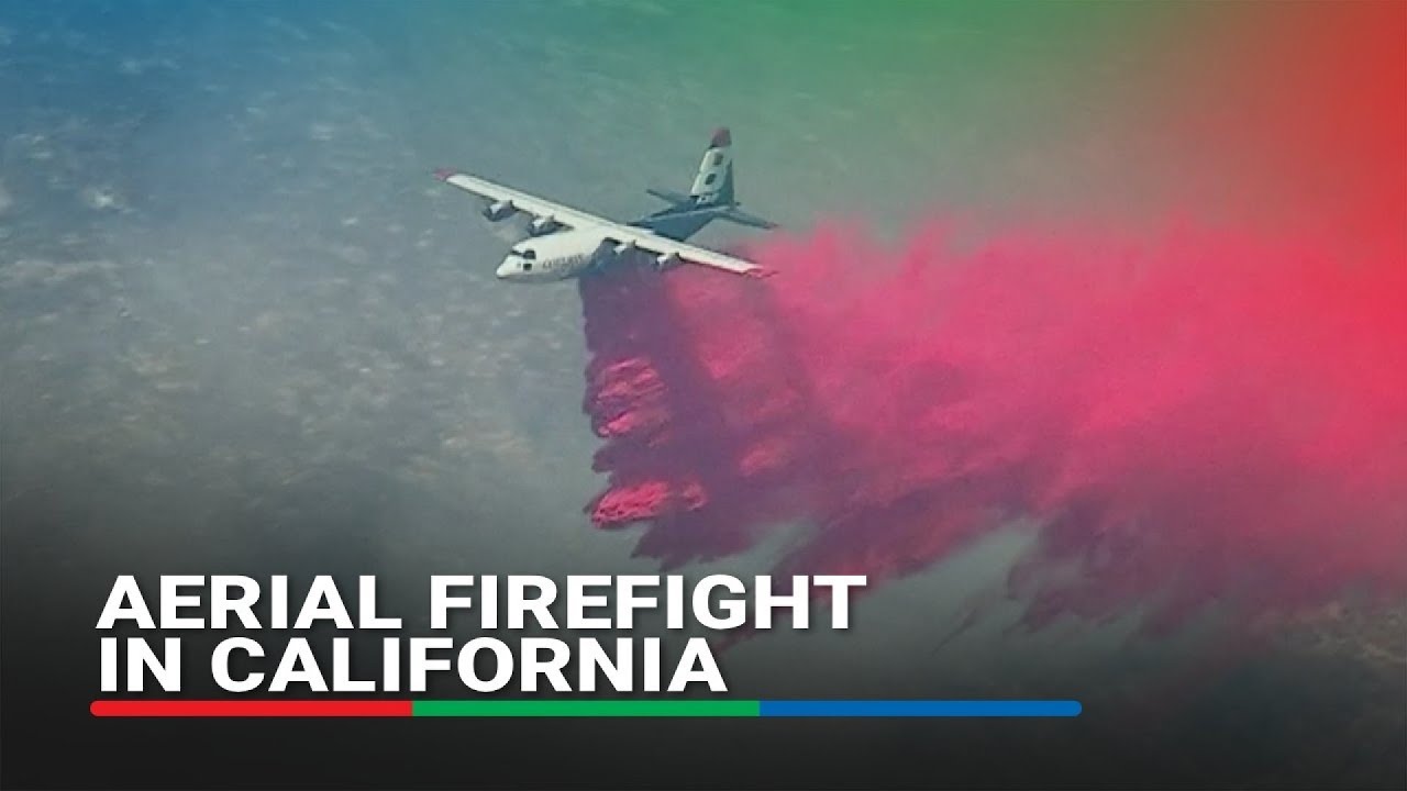 Aerial footage shows firefighting air attacks on Canyon Fire in ...