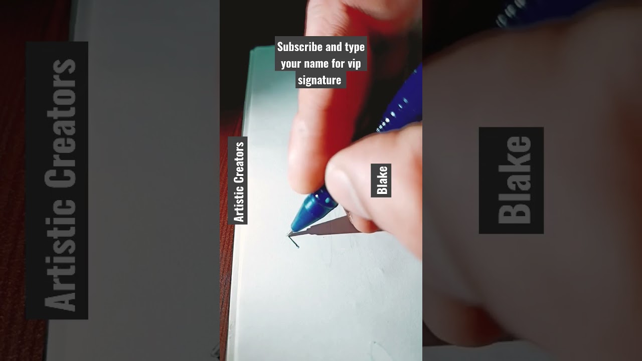 Requested Blake #signature #shorts #shortsfeed #calligraphy #satisfying ...