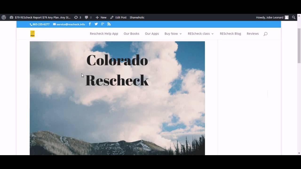 Colorado Rescheck - YouTube