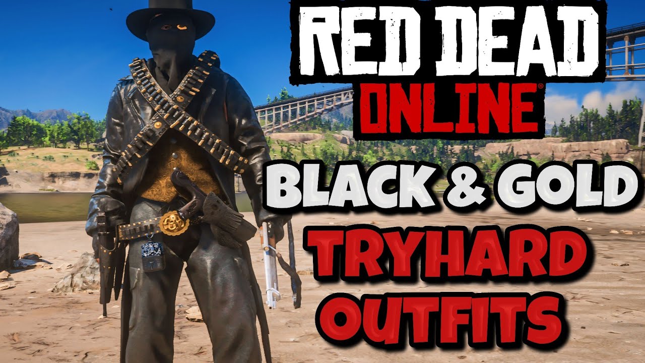 Red Dead Online Black and Gold Tryhard PvP Outfits [ Requested Outfits ...