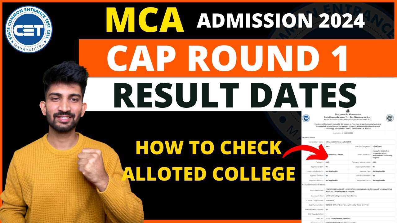 MCA Cap Round 1 Allotment List 2024 | How to Check MCA Allotment List ...