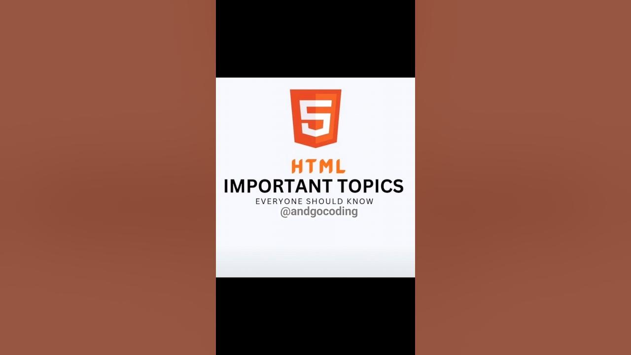 Html Topics You Need To Know Right Now Feedshorts Html Coding Tips Tricks Ai Youtube