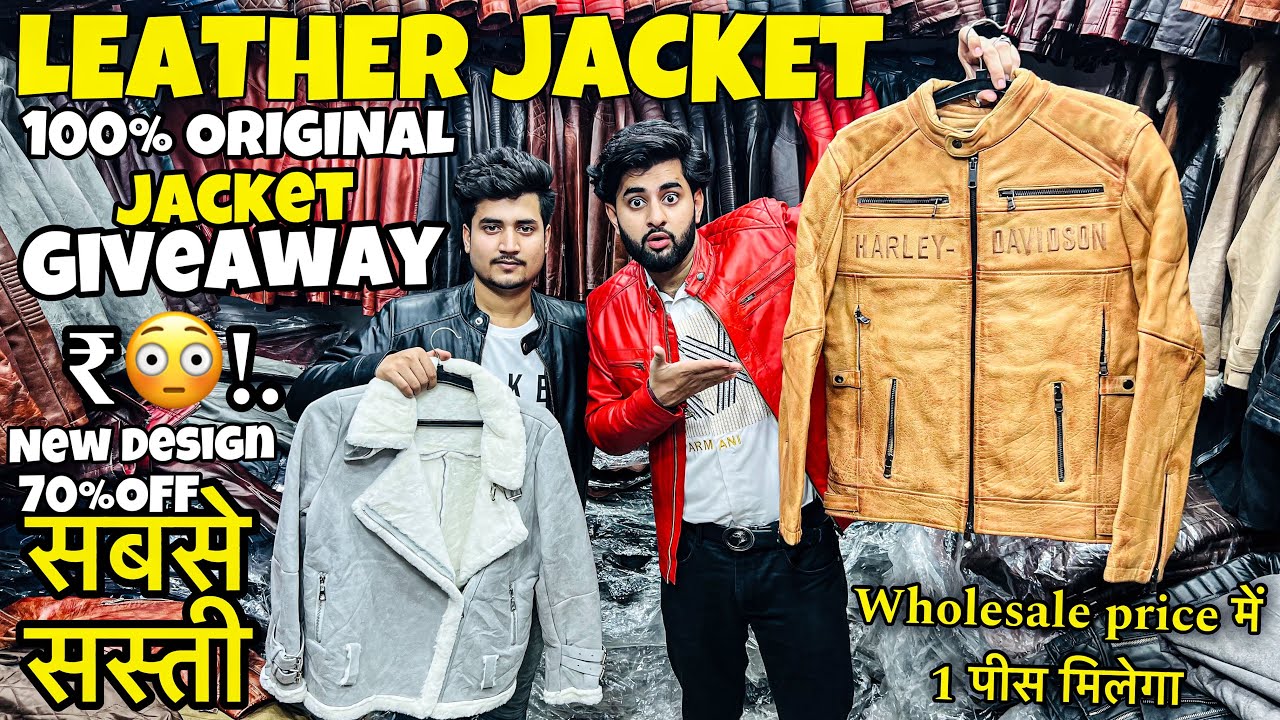 सबसे सस्ता Leather Jacket 100% Original Rs,😳⁉️| Jacket Wholesale ...