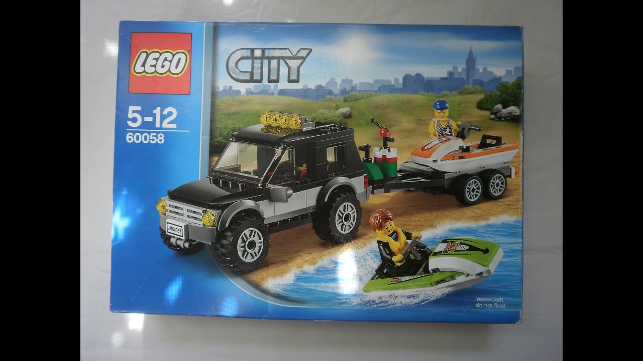 Lego CITY 60058 (Внедорожник + водные мотоциклы) - YouTube