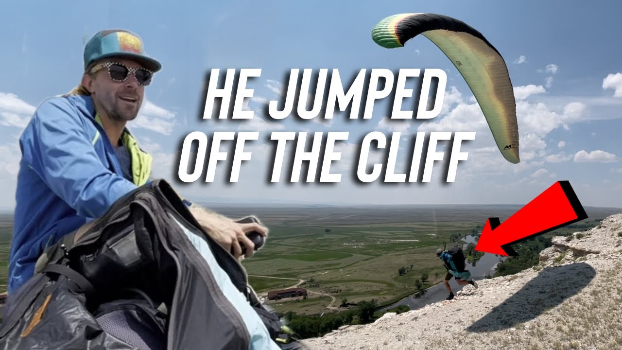 We Helped Him Jump Off A Cliff! Paragliding, Motorcycles, and Vanlife ...