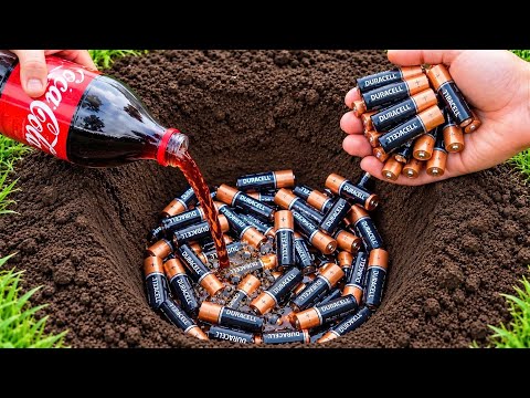 Bir çukura Coca-Cola ve pilleri karıştırın ve ne olacağını görün! Milyonlarca insan bunu bilmiyor 😱
