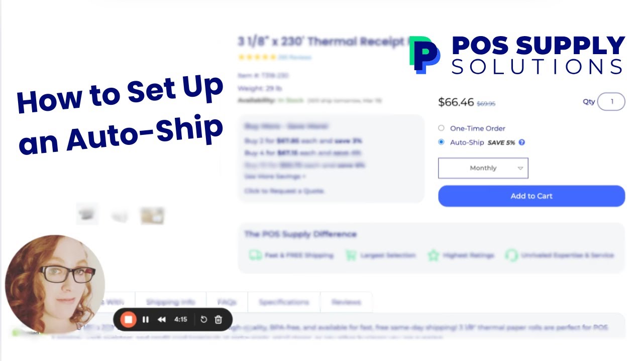 How to Set Up an Auto-Ship at POS Supply - YouTube