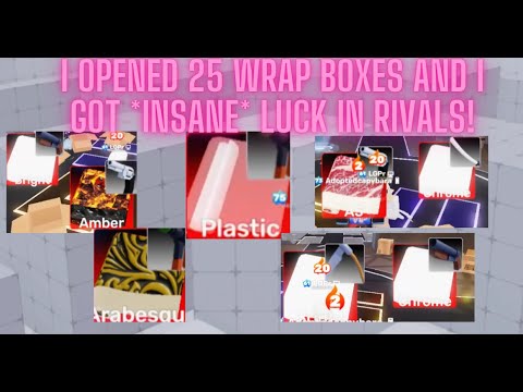 I Got *INSANE* Luck When Opening 25 Wrap Boxes In Roblox RIVALS! - YouTube