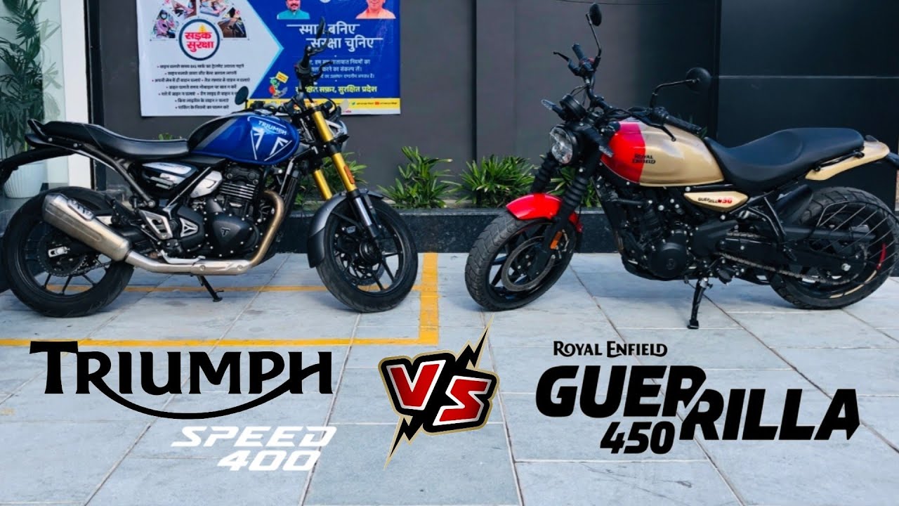Royal Enfield Guerrilla 450 Vs Triumph Speed 400 | Detailed Comparison ...