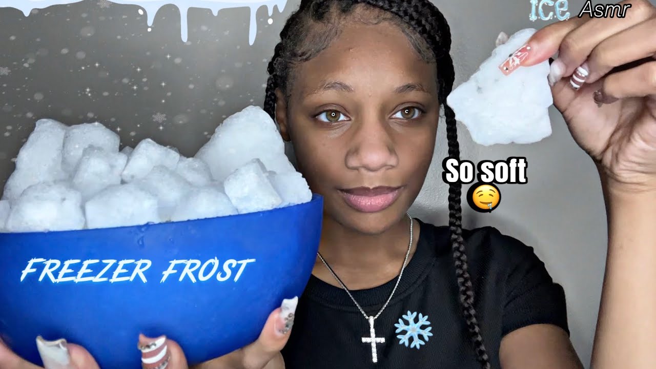 ICE ASMR | Powdery Ice Trees, Snow cubes, Freezer Scraping & Eating ...