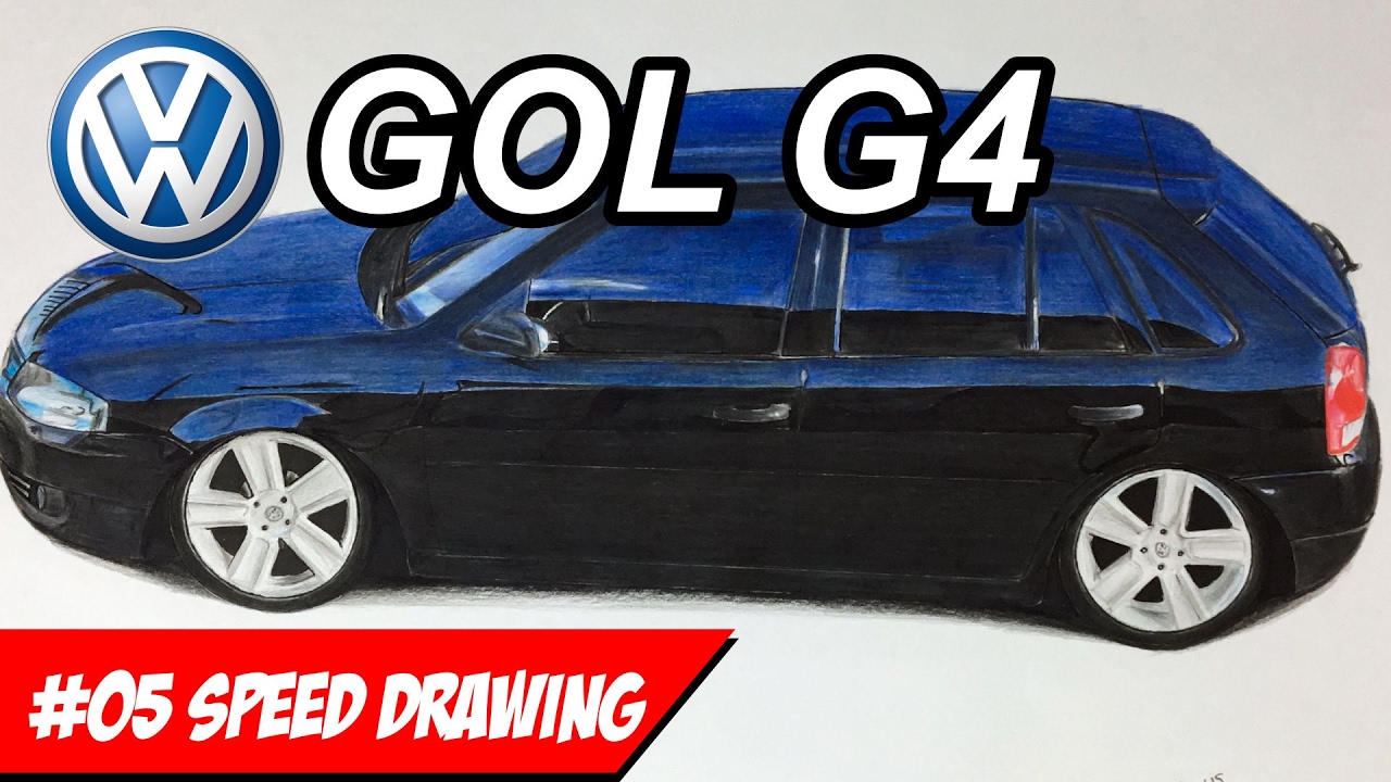 Vw Gol G4 BLACK EDITION - Speed Drawing - YouTube