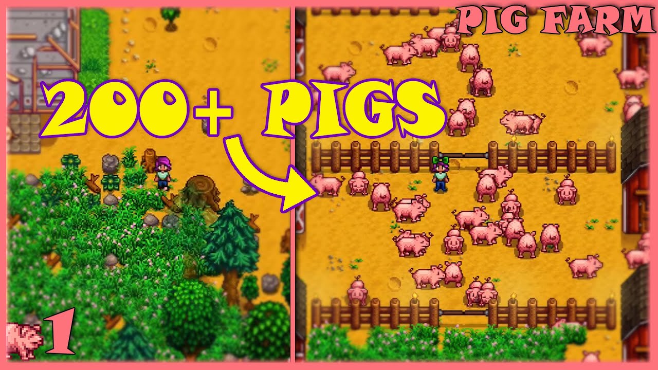 The Beginning of a Pig Farm Monstrosity | Pig Farm Ep. 1 | Stardew ...