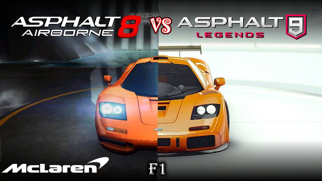 mclaren-f1-asphalt-8-xp-vs-asphalt-9-lm-youtube