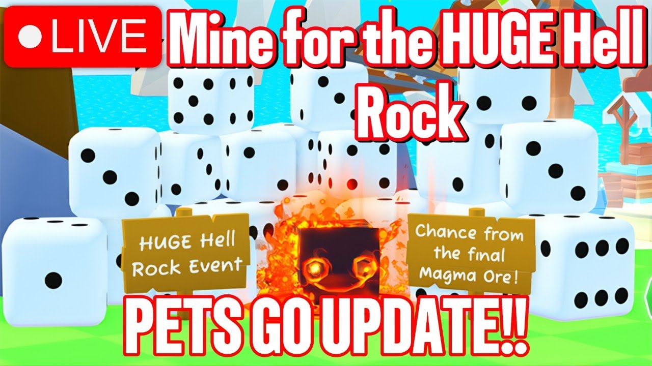 🔴 LIVE | NEW Magma update in Pets Go!! | Mining for NEW huge Rock ...