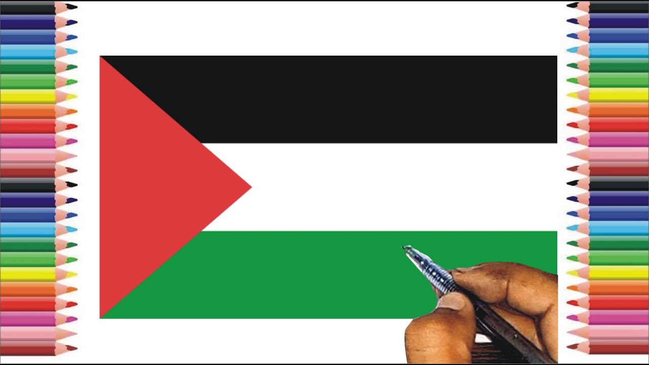 Palestine flag drawing | kids easy drawing - YouTube