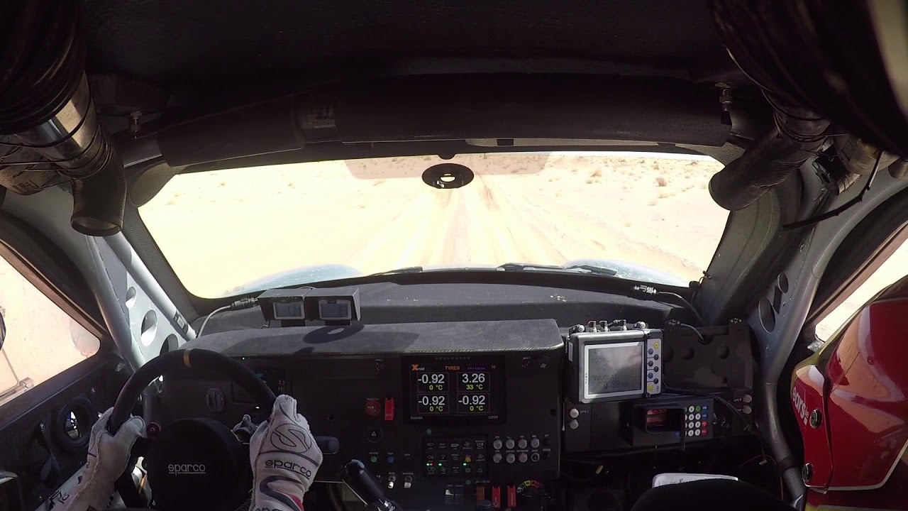 This is what it looks inside a Dakar Rally car