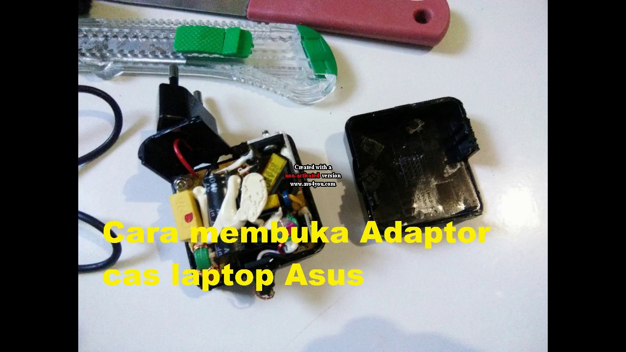 Cara cepat buka cas adaptor laptop asus - YouTube