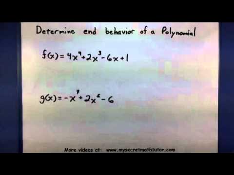 Pre-Calculus Determine the end behavior of a Polynomial - YouTube