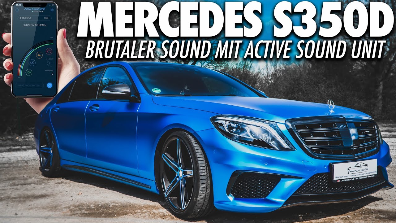 AMG SOUND IM MERCEDES BENZ S350D inkl. Fehlzündungen | Active Sound ...