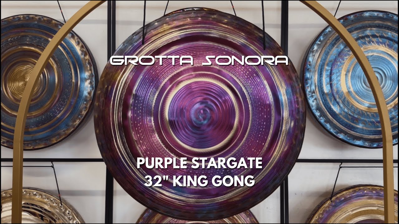 Grotta Sonora - 32"/80cm Purple Stargate King Gong - C 64,8 Hz - YouTube