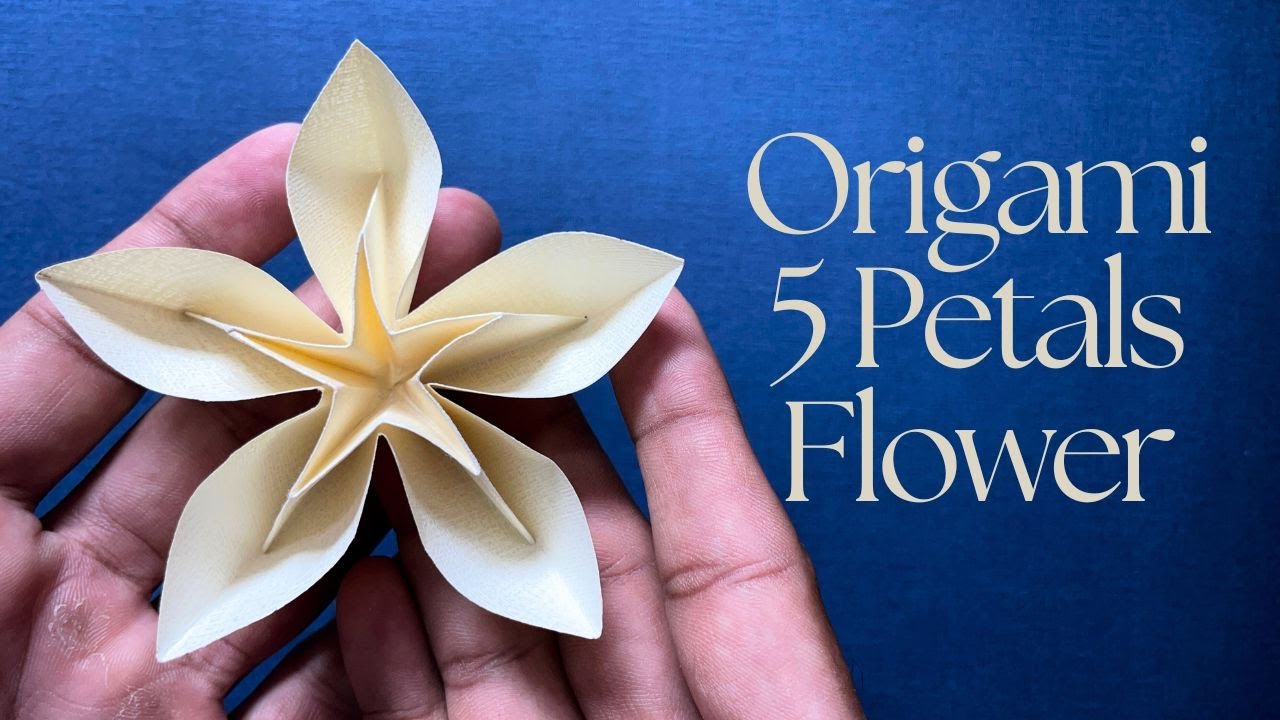 White Origami Flower Step by Step Tutorial | Paper Flower ...