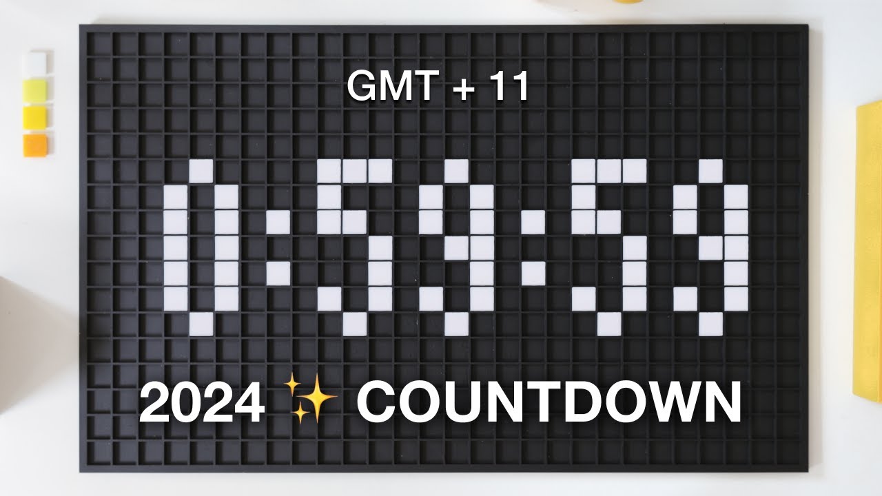 Pixel Art 2024 New Year Countdown - GMT +11 AEDT: Sydney, Australia ...