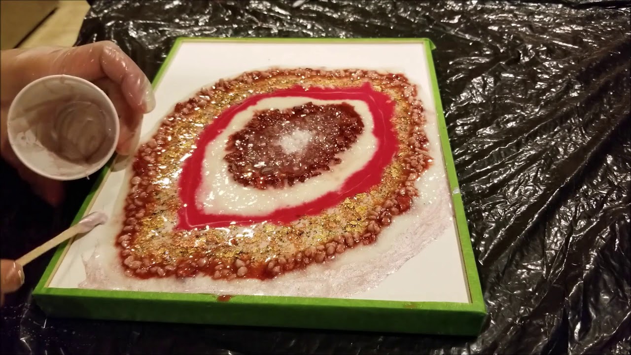Red Resin Geode - YouTube