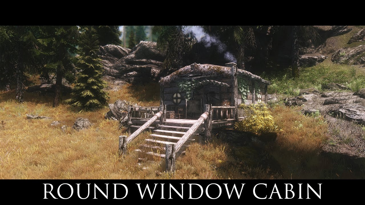 TES V - Skyrim Mods: Round Window Cabin - Player Home - YouTube