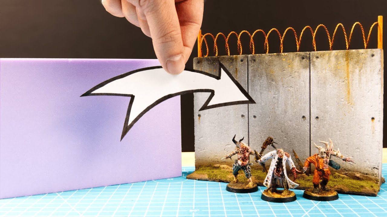 How To Make Concrete Walls For Wargaming // Terrain for Warhammer 40K ...