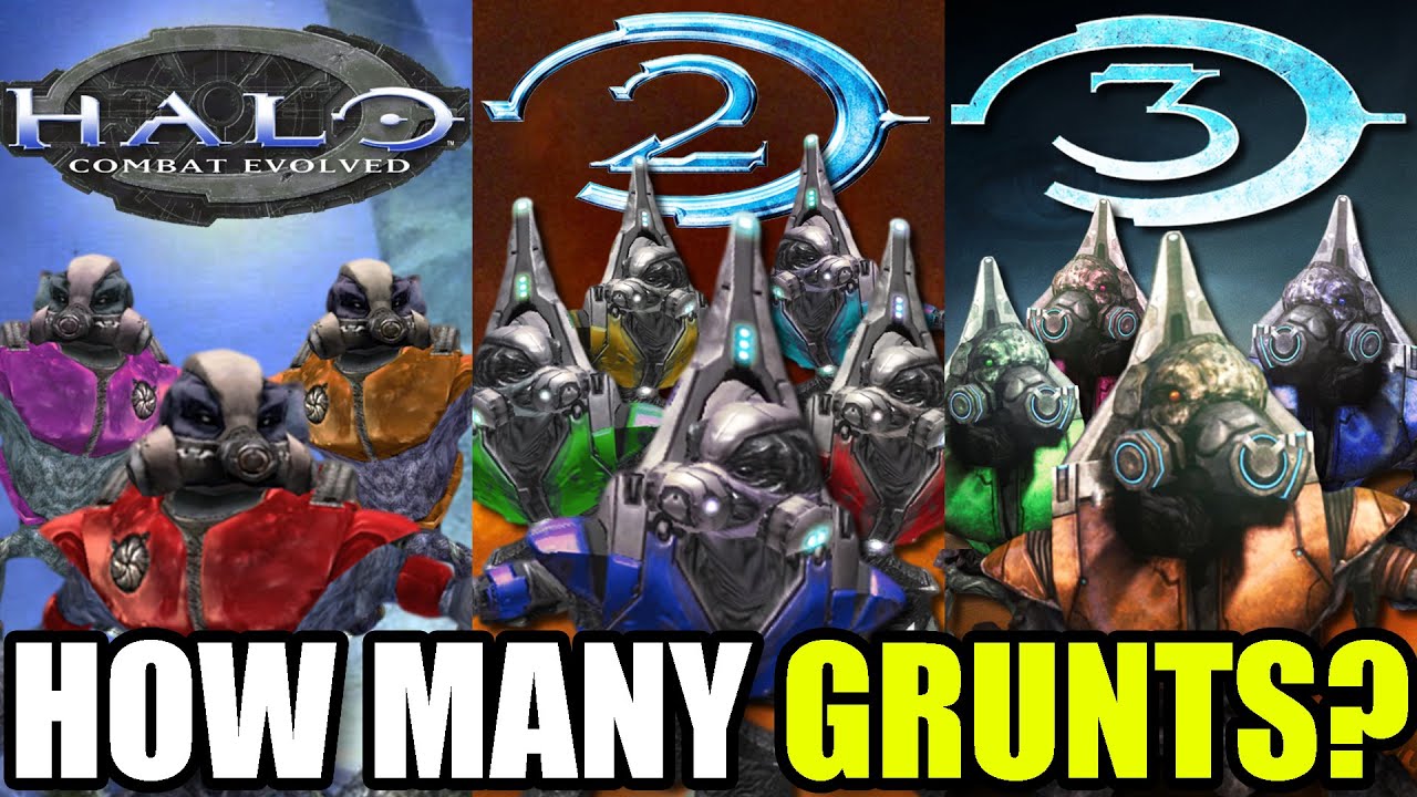 We Counted EVERY Single Grunt In The Original Halo Games - YouTube