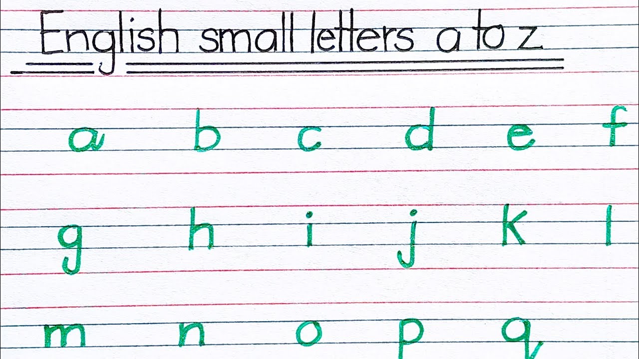 How to Write English Small letters | Small abcd practice | Handwriting ...
