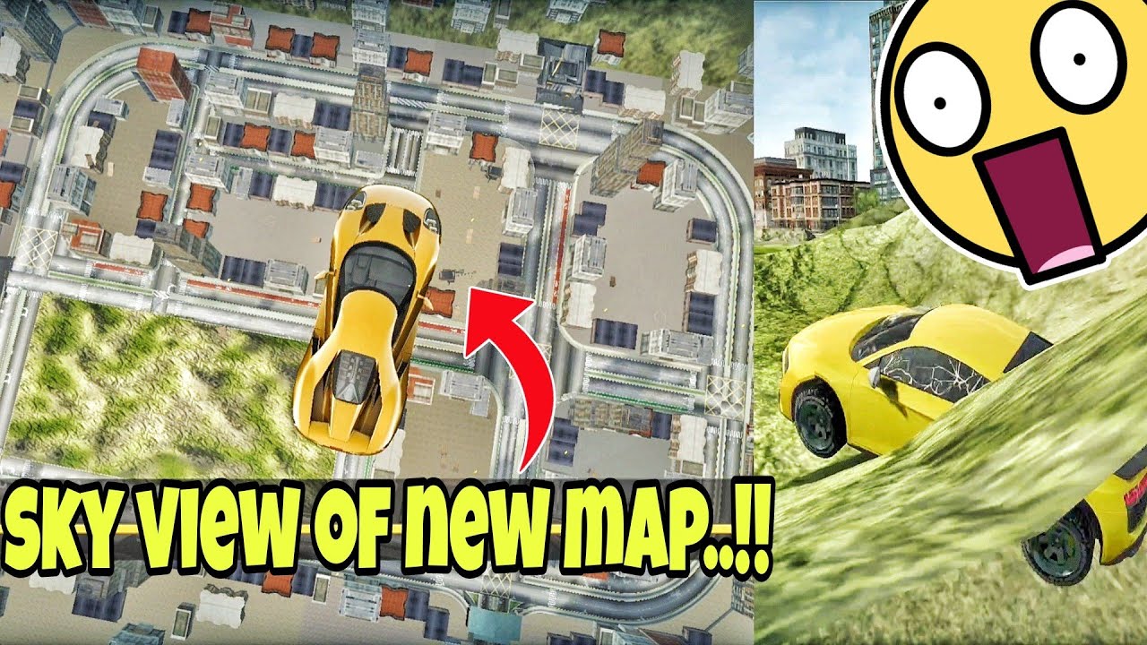 Sky view of remodeled map😱and funny moments🤣Extreme car driving ...