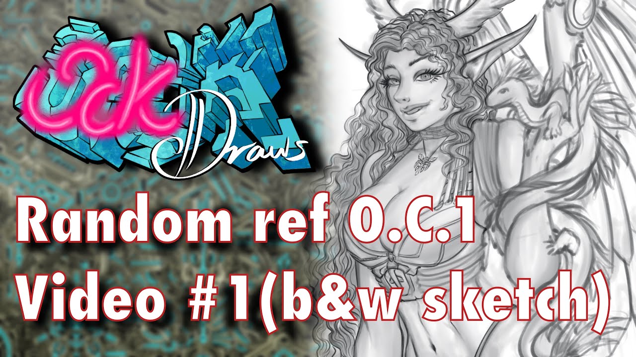 Art Timelapse 38. Random reference project O.C.1 video, one (black-and ...