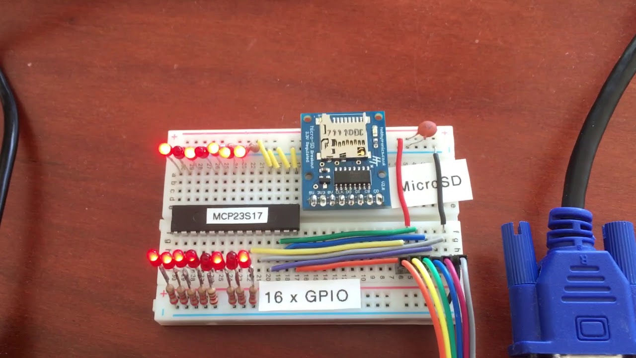 Controlling 16 GPIO pins from a Gigatron - YouTube
