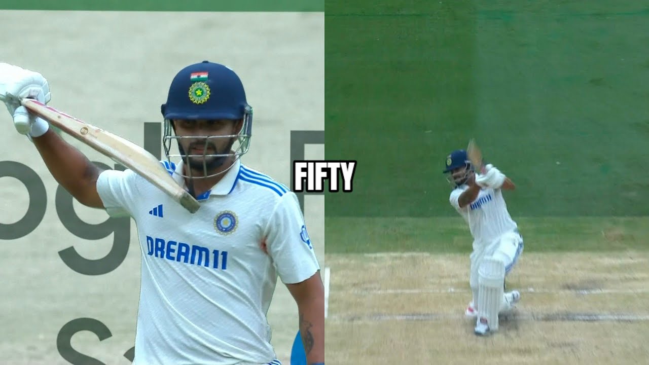 Nitish Kumar Reddy Pushpa Celebration After Scoring His 1st Test Fifty ...