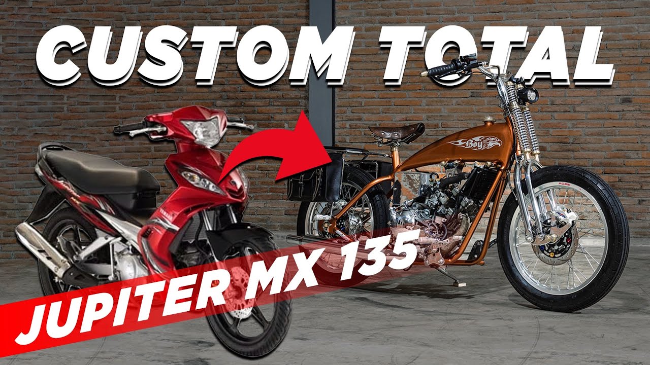 JUPITER KOMENG KITA UBAH JADI MOTOR CUSTOM CLASSIC YANG SUPER UNIK - YouTube