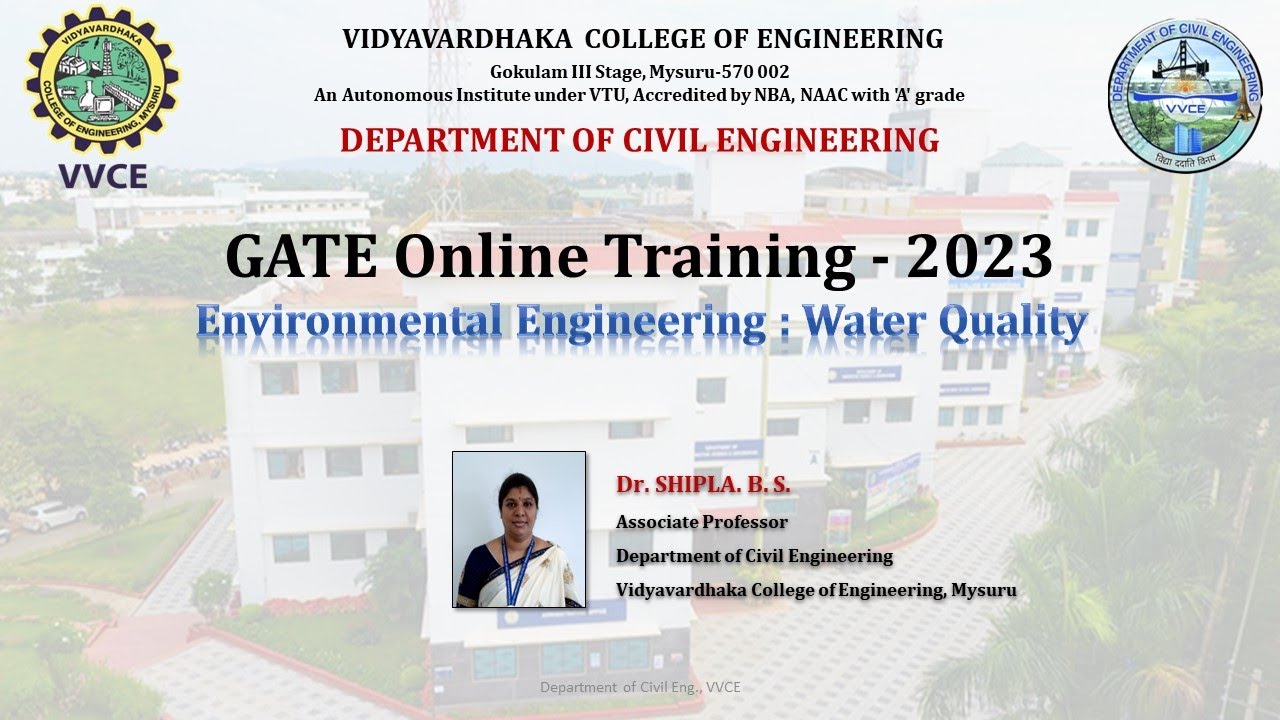 GATE 2023 Civil Engineering: Environmental Engineering : Water Quality ...