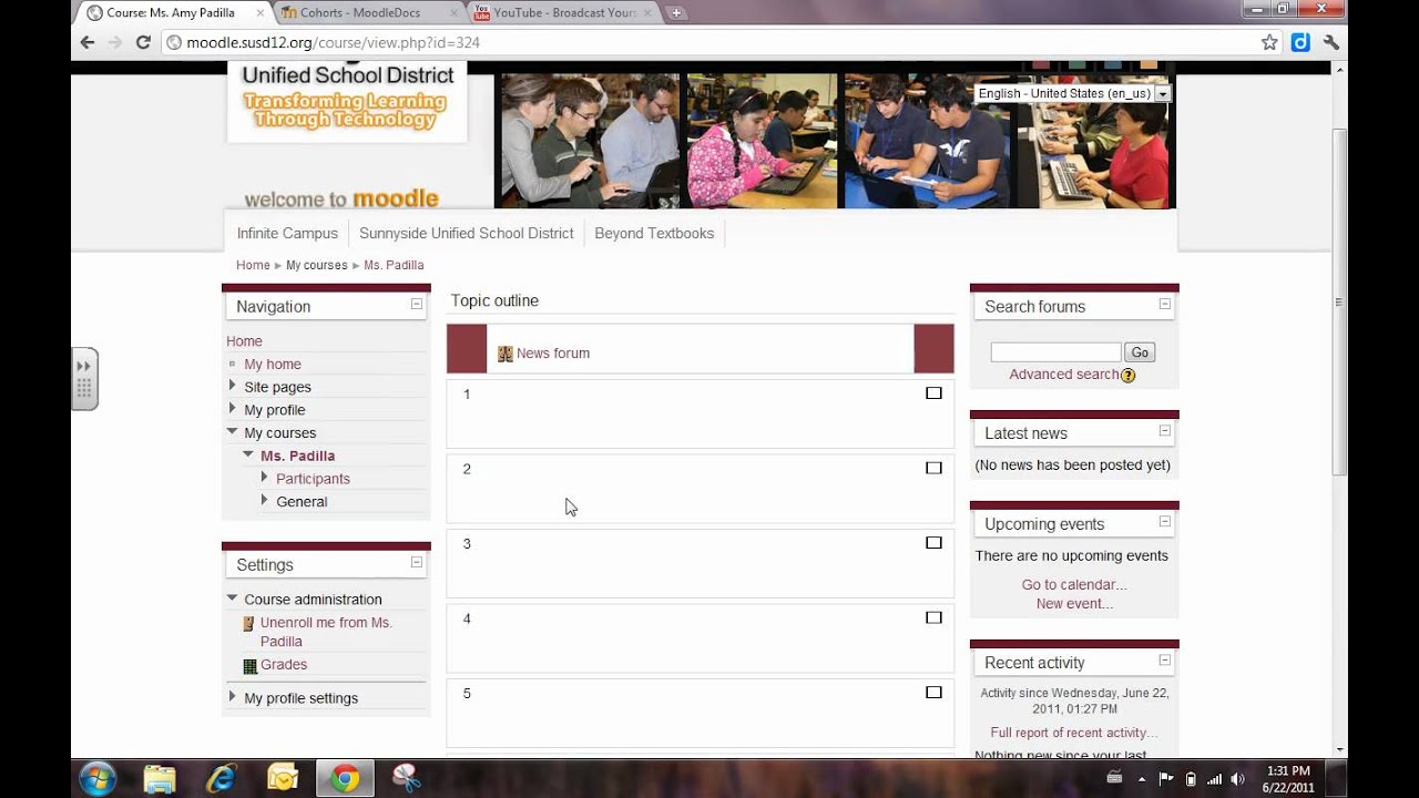SUSD Moodle - student login - YouTube