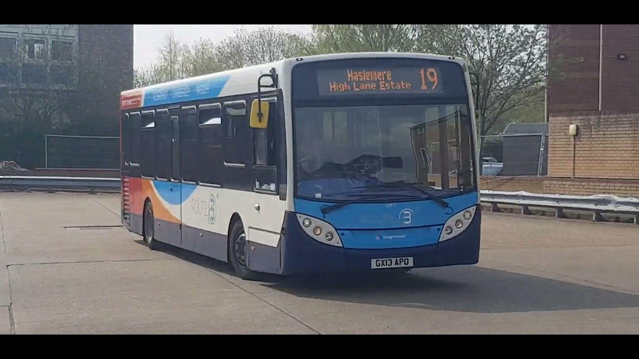 Here is the stagecoach bus 36911 on the number 19 in Aldershot with the ...