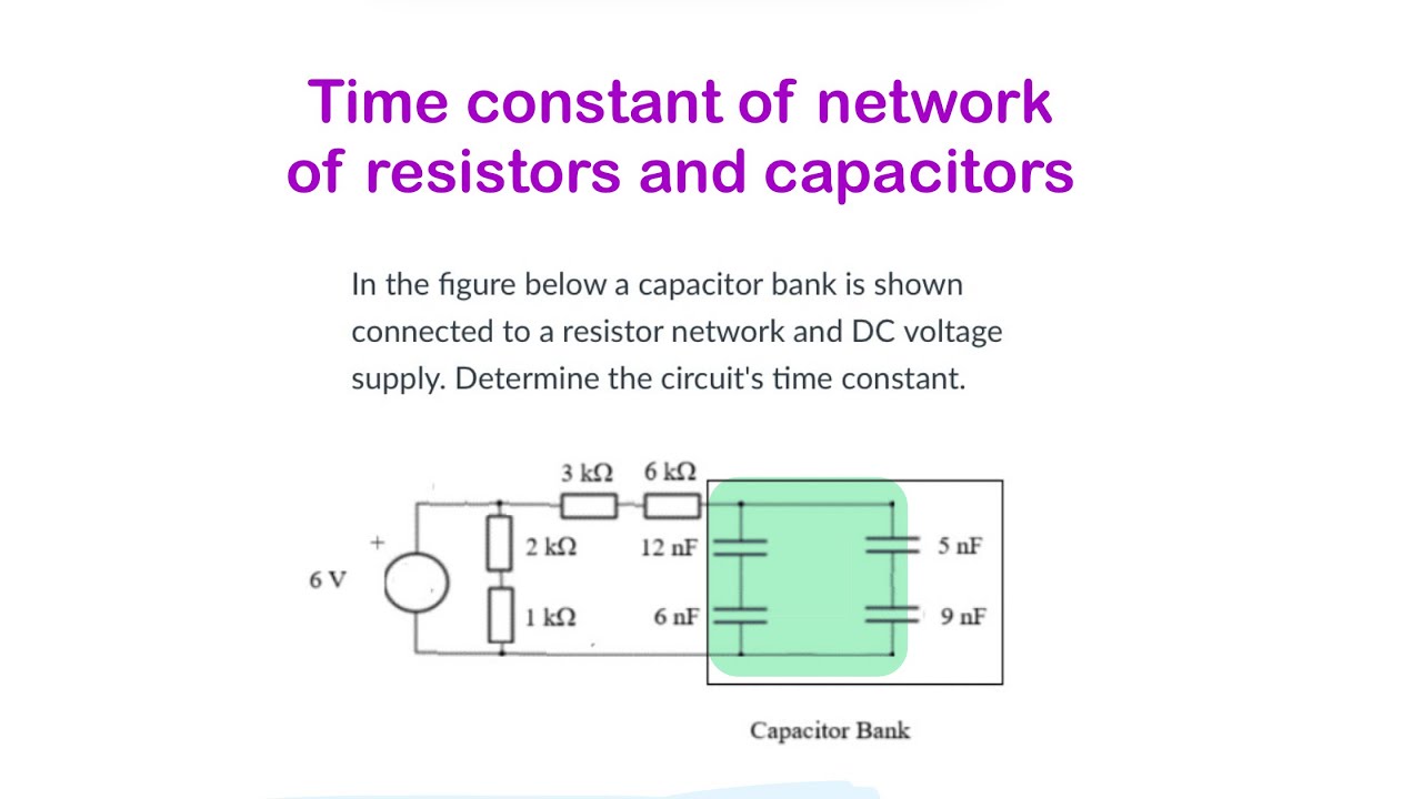 Finding the time constant for a network of resistors and capacitors ...