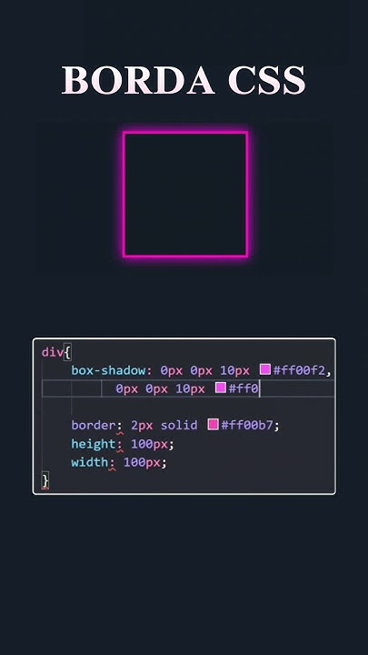Aprendendo html e css, bordas feita no css #developer #coder #coding #desenvolvedor #html - YouTube