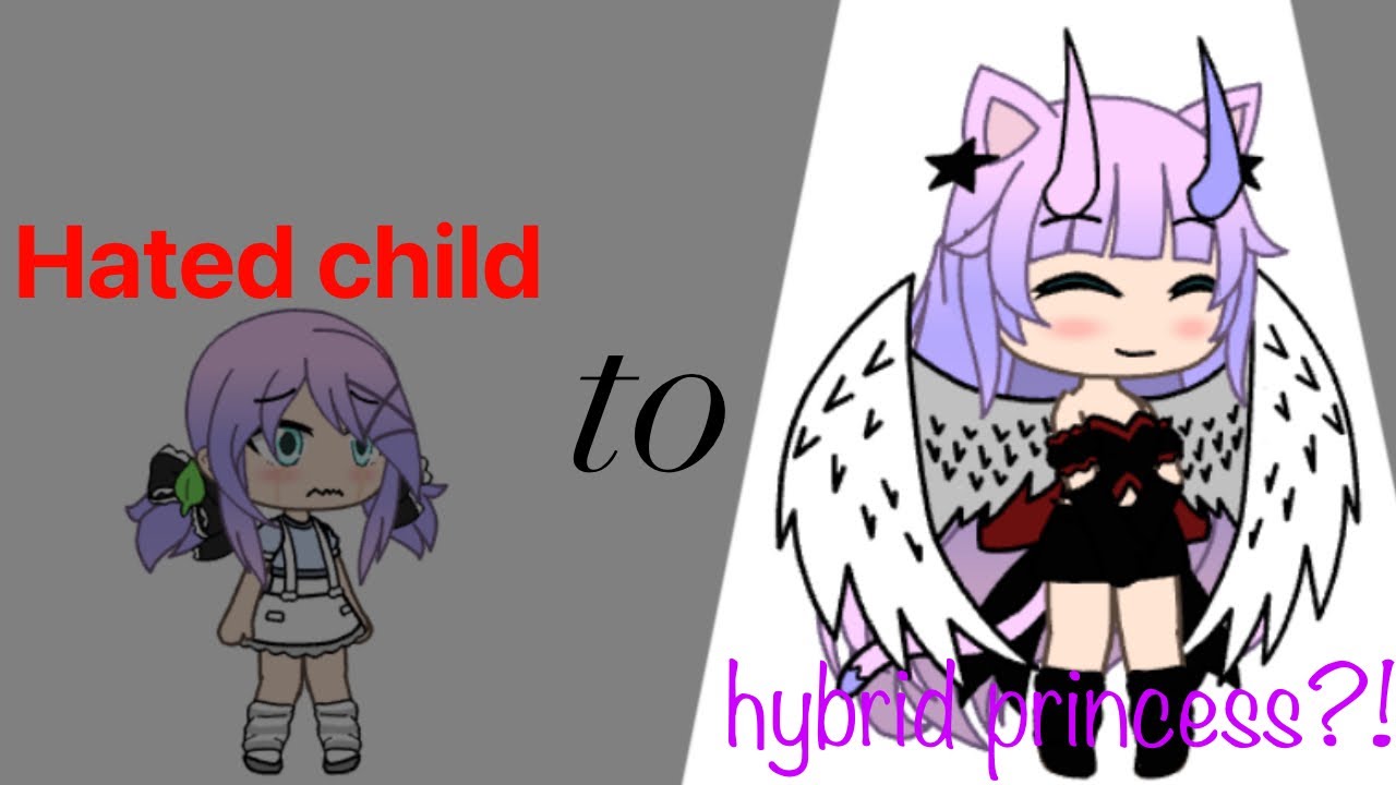 The hated child is a long lost hybrid princess?! Gacha life mini movie ...