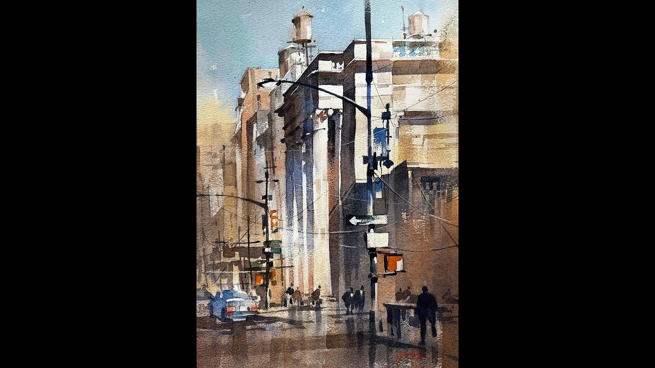 Union Square NYC - Sketch Painting Demonstration - Part One - YouTube