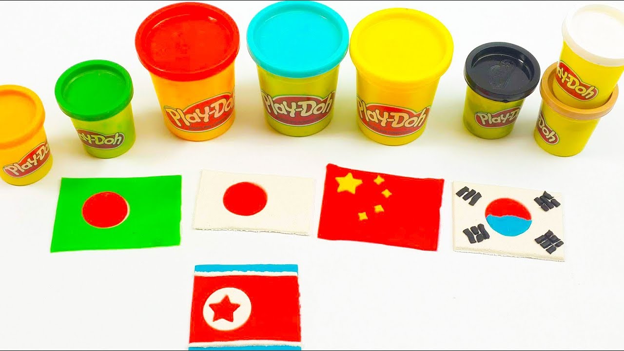 Learn Colors Play Doh National Flag Of Many Countries|How To Make ...