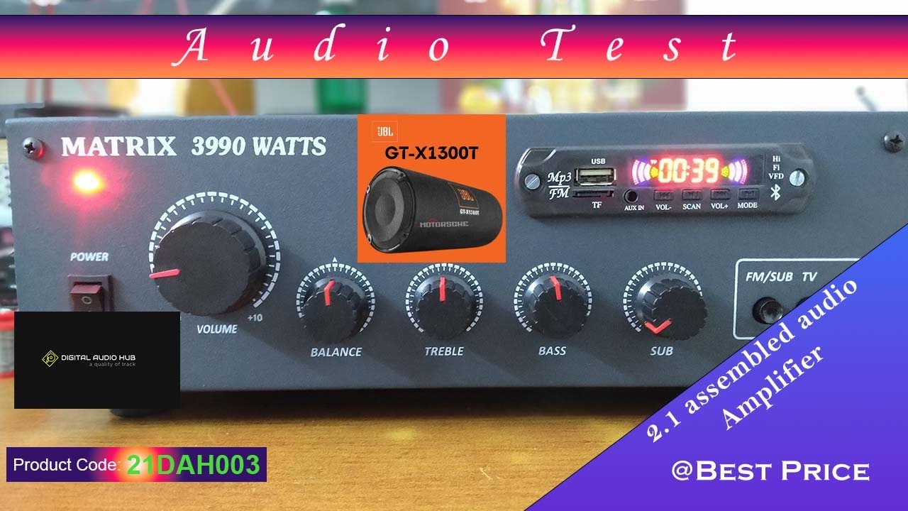 2.1 Analog Audio Amplifier - AudioTest | @digitalaudiohub - YouTube